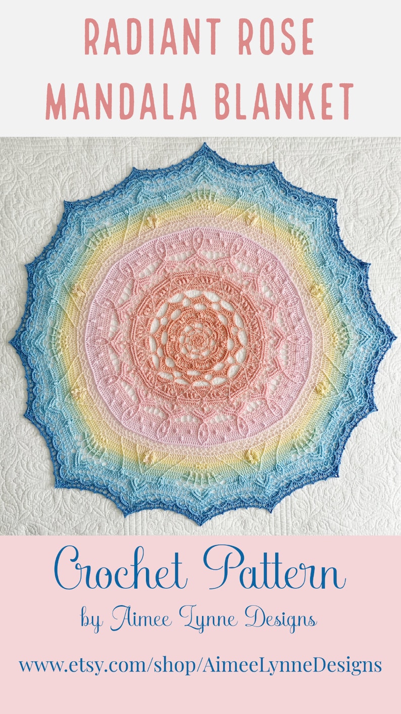 Round Blanket Crochet Pattern Crochet Home Decor Throw - Etsy