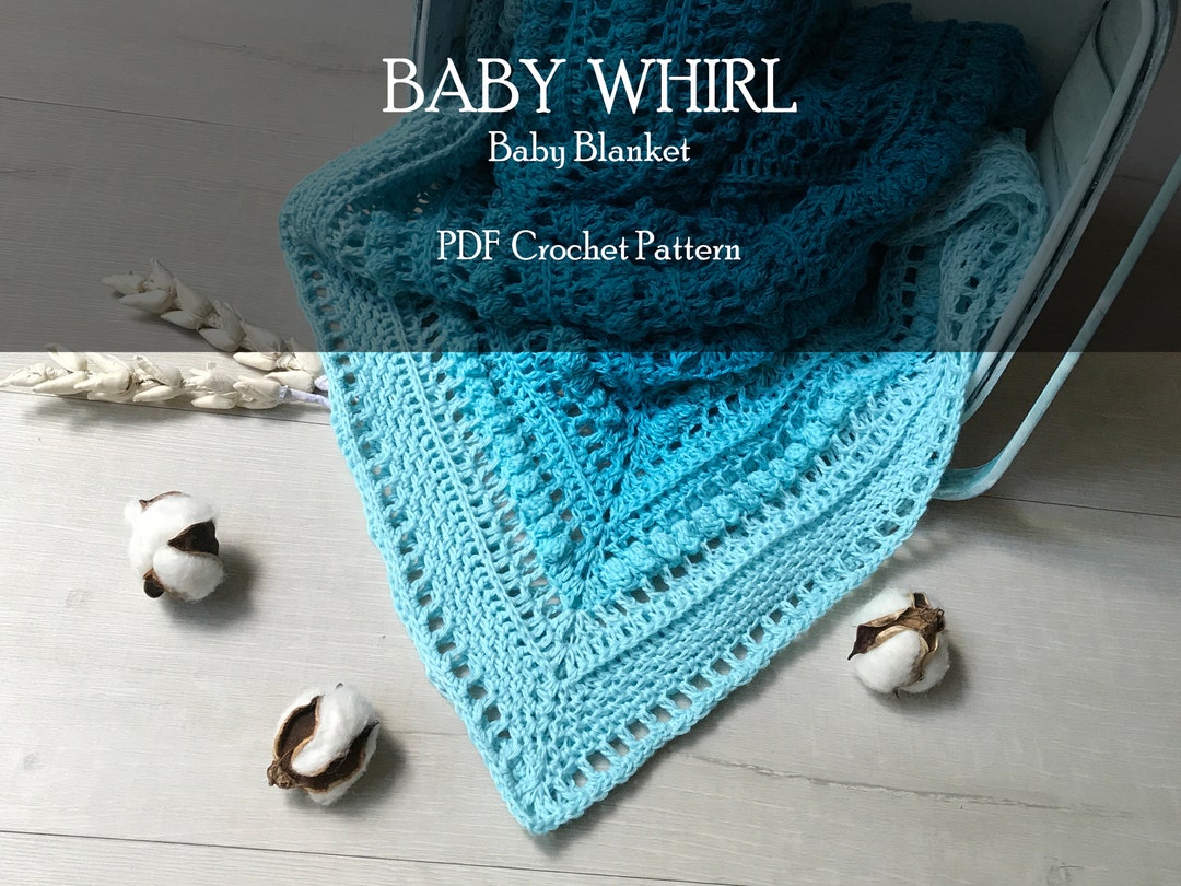 Crochet Baby Blanket Pattern, Baby Whirl Blanket Crochet Pattern, Baby ...