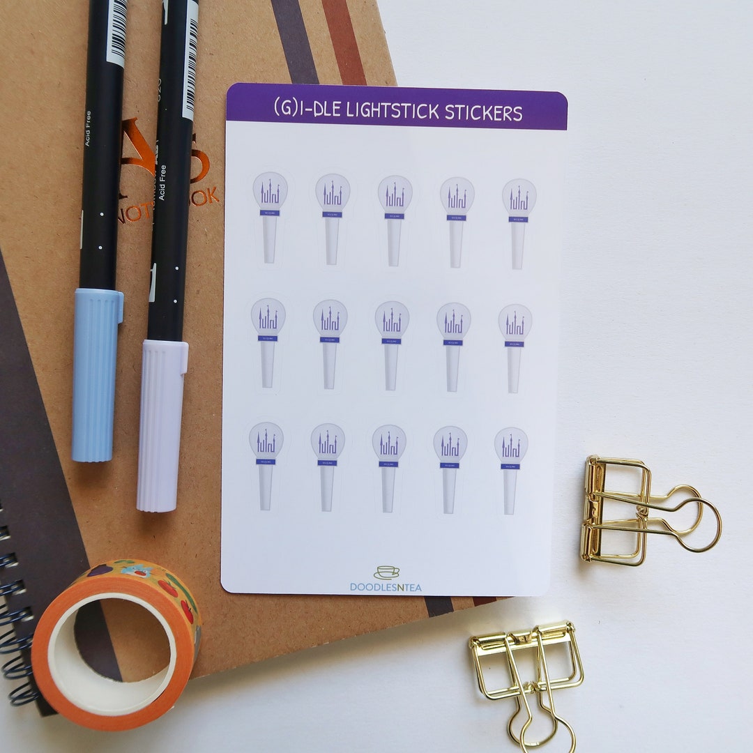 G-idle Kpop Lightstick Stickers Lightstick Stickers Kpop - Etsy