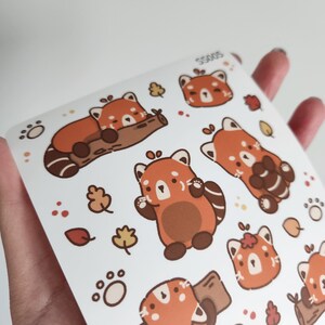 Red Panda Sticker Cute Animal Stationery - Etsy