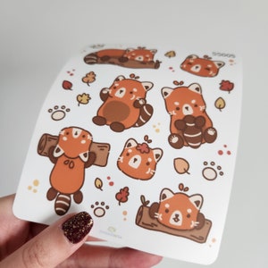 Red Panda Sticker Cute Animal Stationery - Etsy