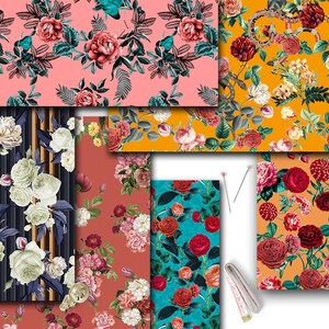 Watercolor Peach Flowers Digital Paper Bouquets Flower Clipart - Etsy