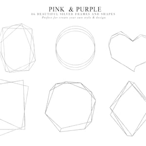 Pink and Purple Floral Bouquets Clipart Digital Instant - Etsy