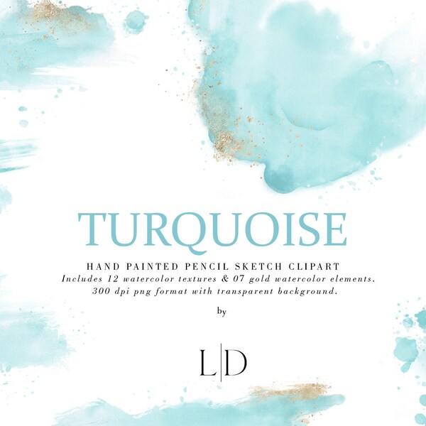 Turquoise Clipart - Etsy
