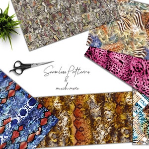 Animal Print Digital Paper Seamless Tiger Print Fabric Patterns ...