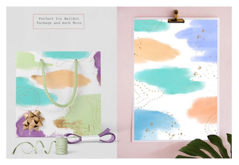 Pastel Watercolor Brush Strokes Clipart. Pastel Watercolor - Etsy