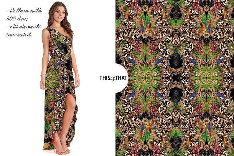 Mix Patterns Pattern With Seamless Fabric Clipart Instant - Etsy