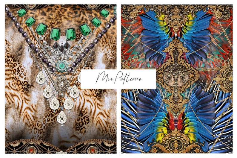 Mix Patterns Pattern With Seamless Fabric Clipart Instant - Etsy