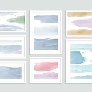 Pastel Watercolor Brush Strokes Clipart Stroke Watercolor - Etsy