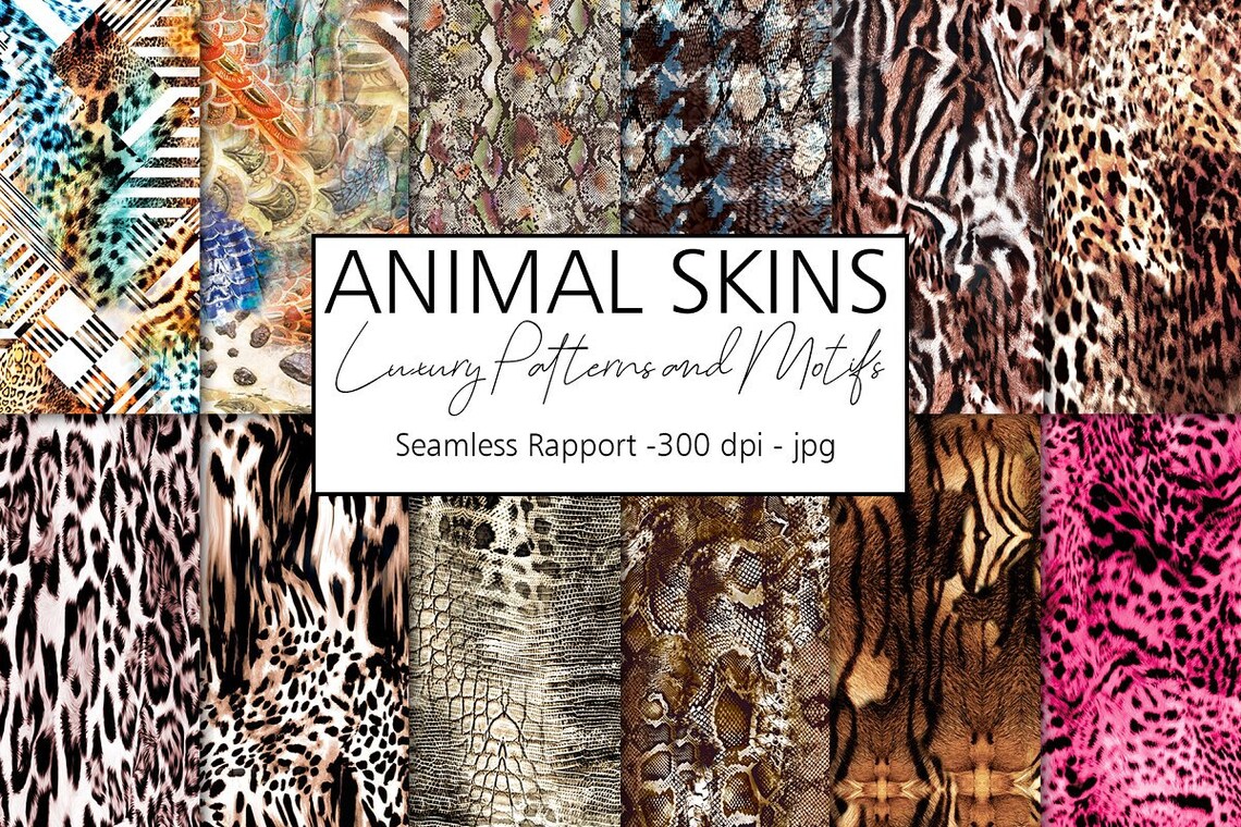 Animal Print Digital Paper Seamless Tiger Print Fabric | Etsy