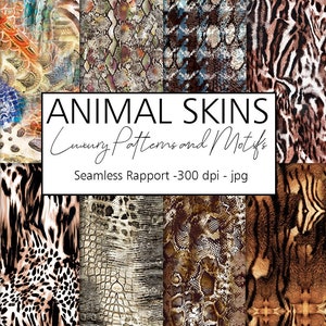 Animal Print Digital Paper Seamless Tiger Print Fabric | Etsy