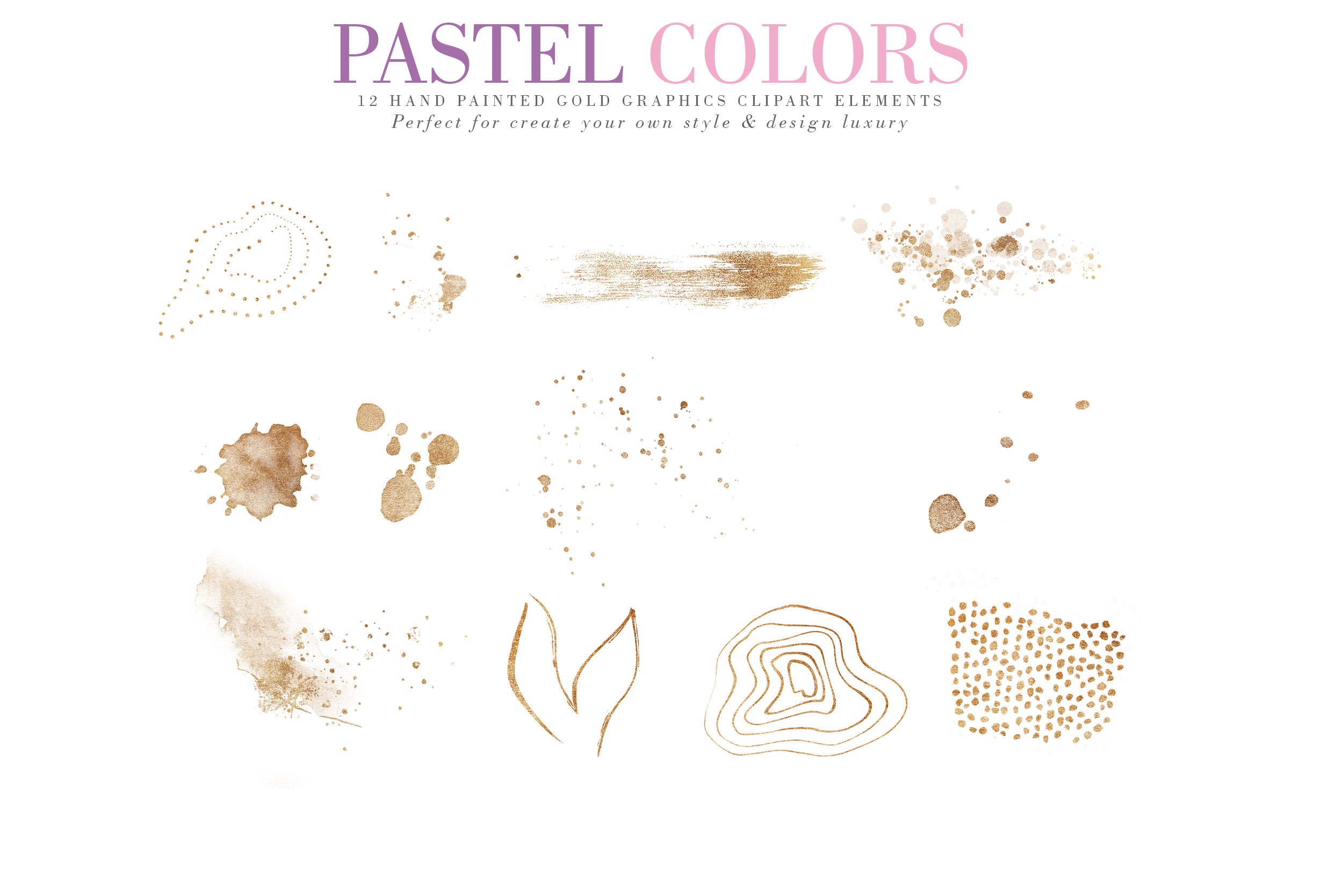 Pastel watercolor brush strokes clipart. Pastel Watercolor | Etsy