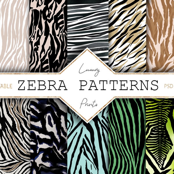 Zebra Digital Paper - Etsy
