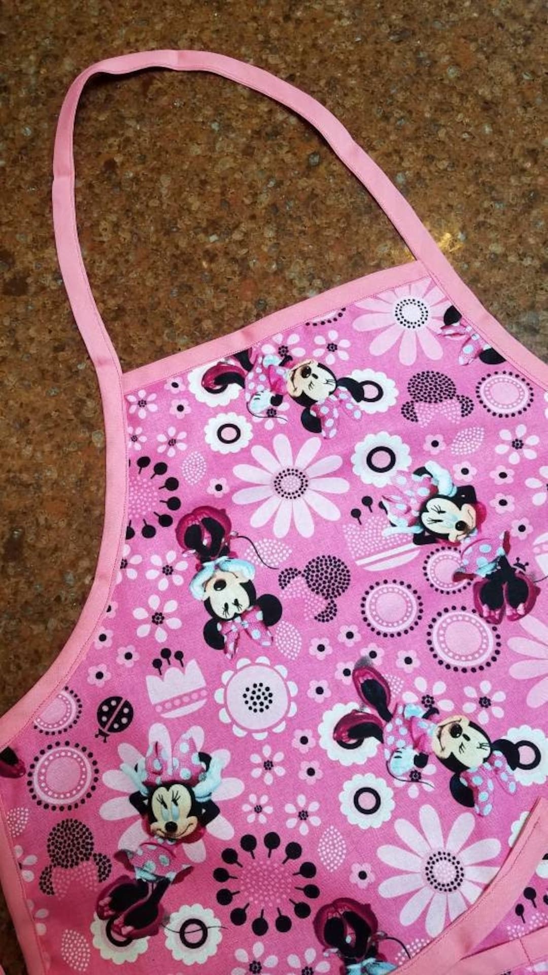Minnie Mouse Children's Cotton Apron With a Bright Pink Background - Etsy