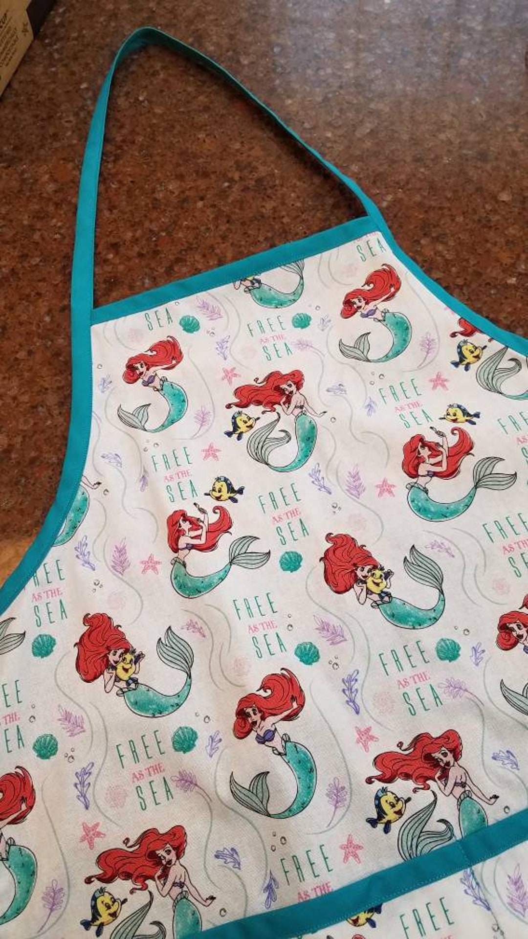 The Little Mermaid - All Cotton Child Sized Apron - Etsy