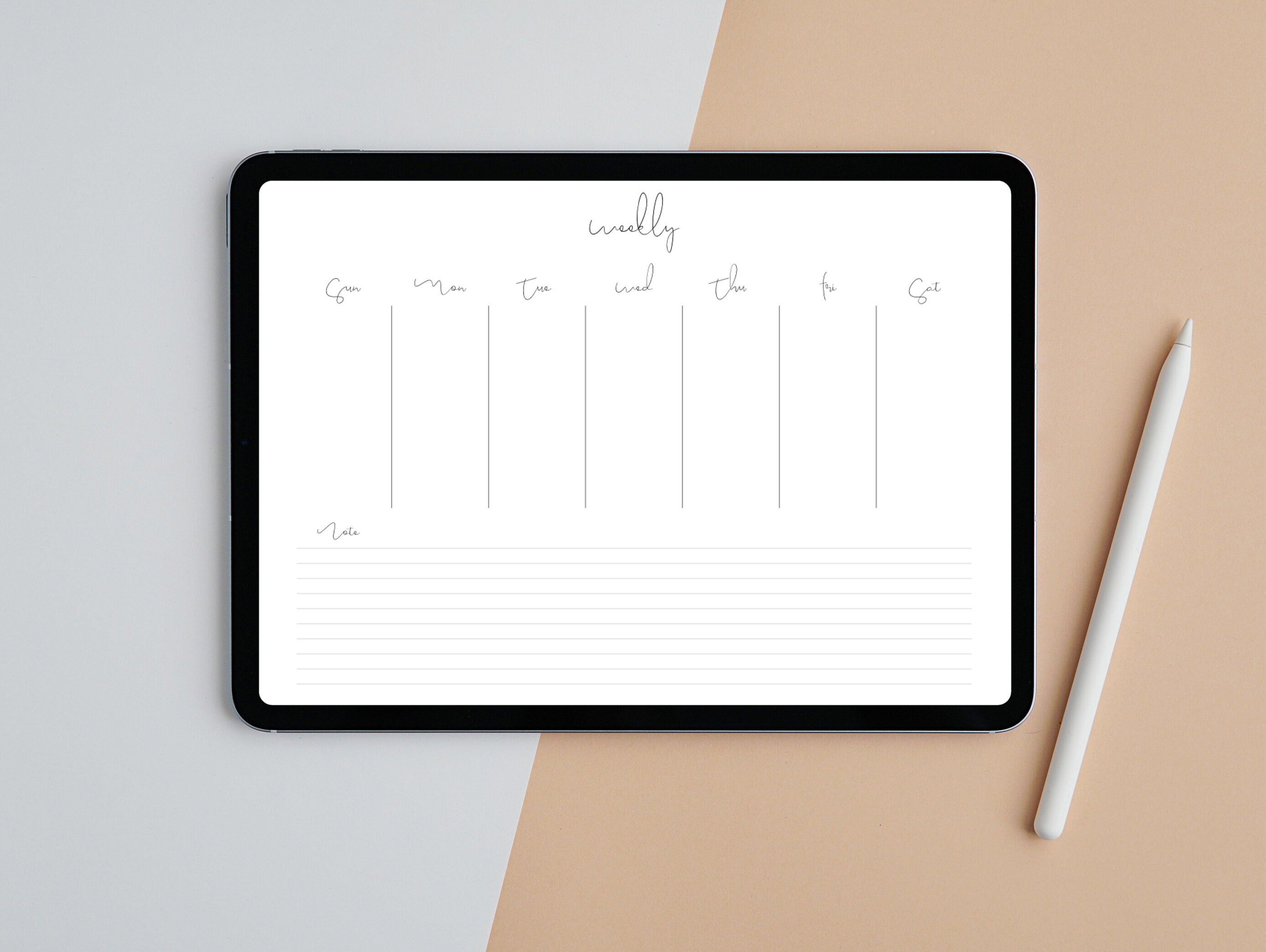 Digital & Printable Weekly Planner Minimalist Planner - Etsy