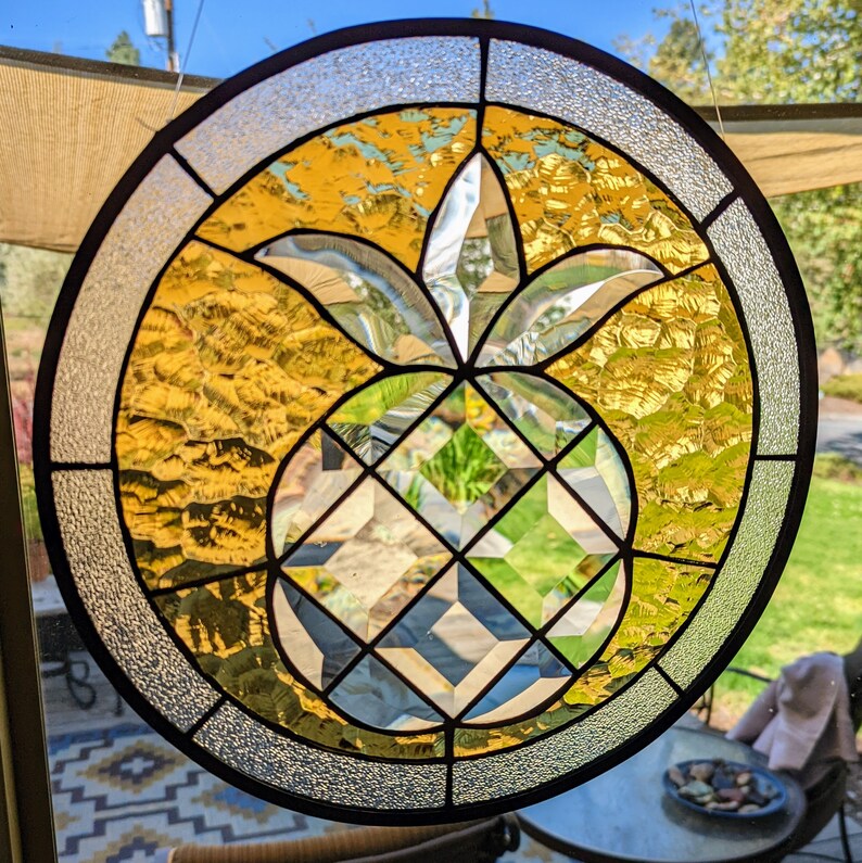 Pineapple Stained Glass - Etsy