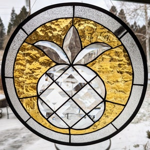Pineapple Stained Glass - Etsy