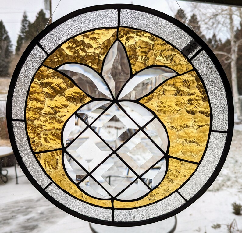 Pineapple Stained Glass - Etsy