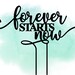 Forever Starts Now Vector Cake Topper. Downloadable Wedding Topper ...