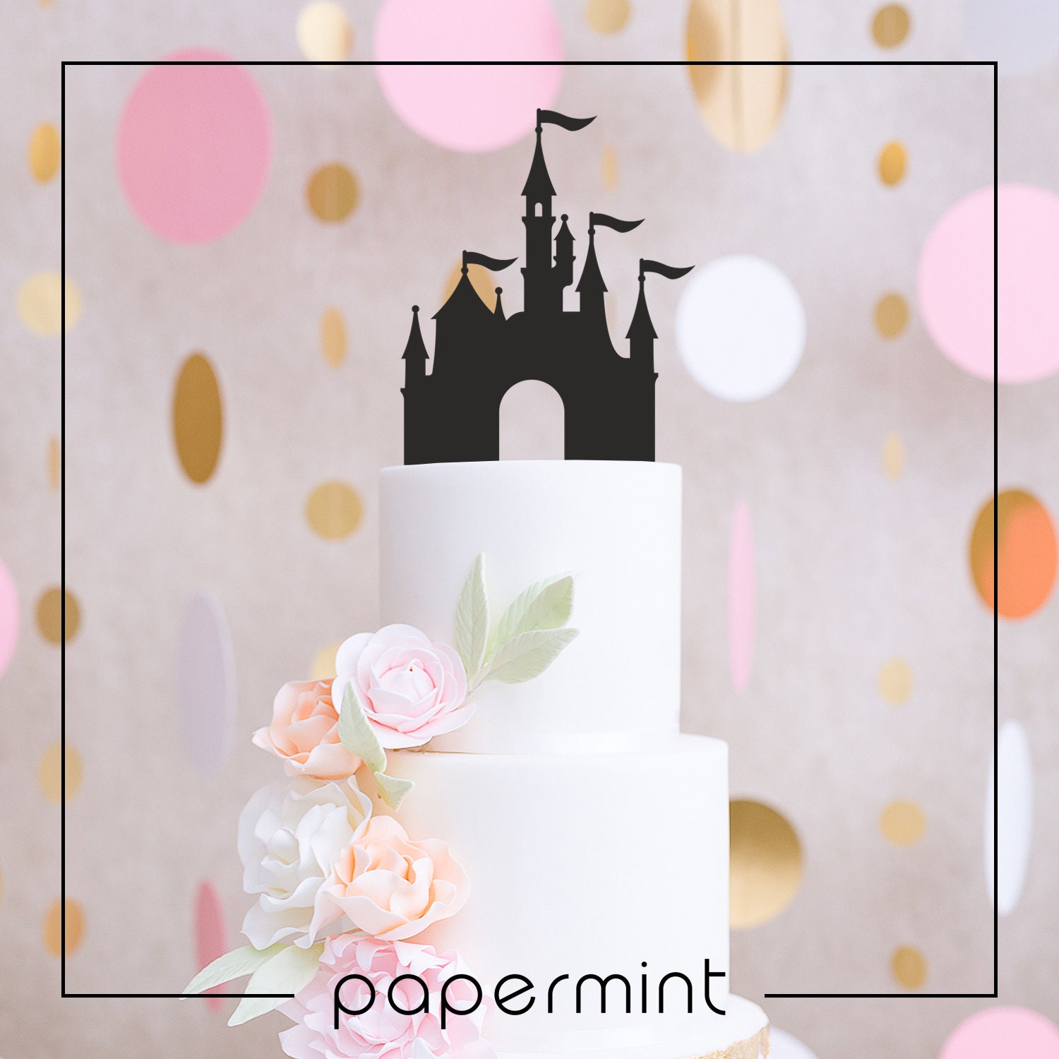 Fairy Tale Castle Vector Cake Topper. Downloadable Birthday Topper ...
