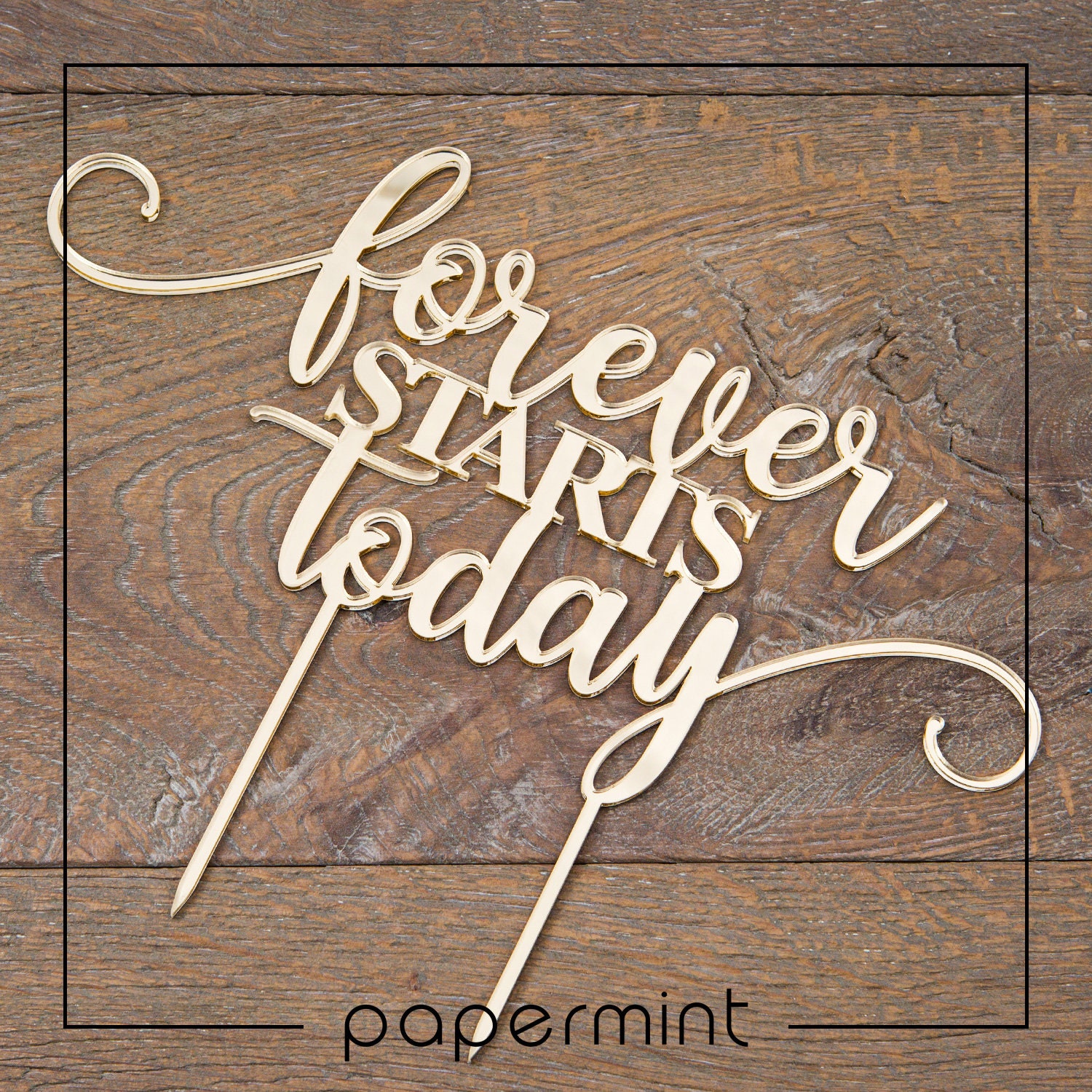 Forever Starts Today Vector Cake Topper. Downloadable Wedding Topper ...