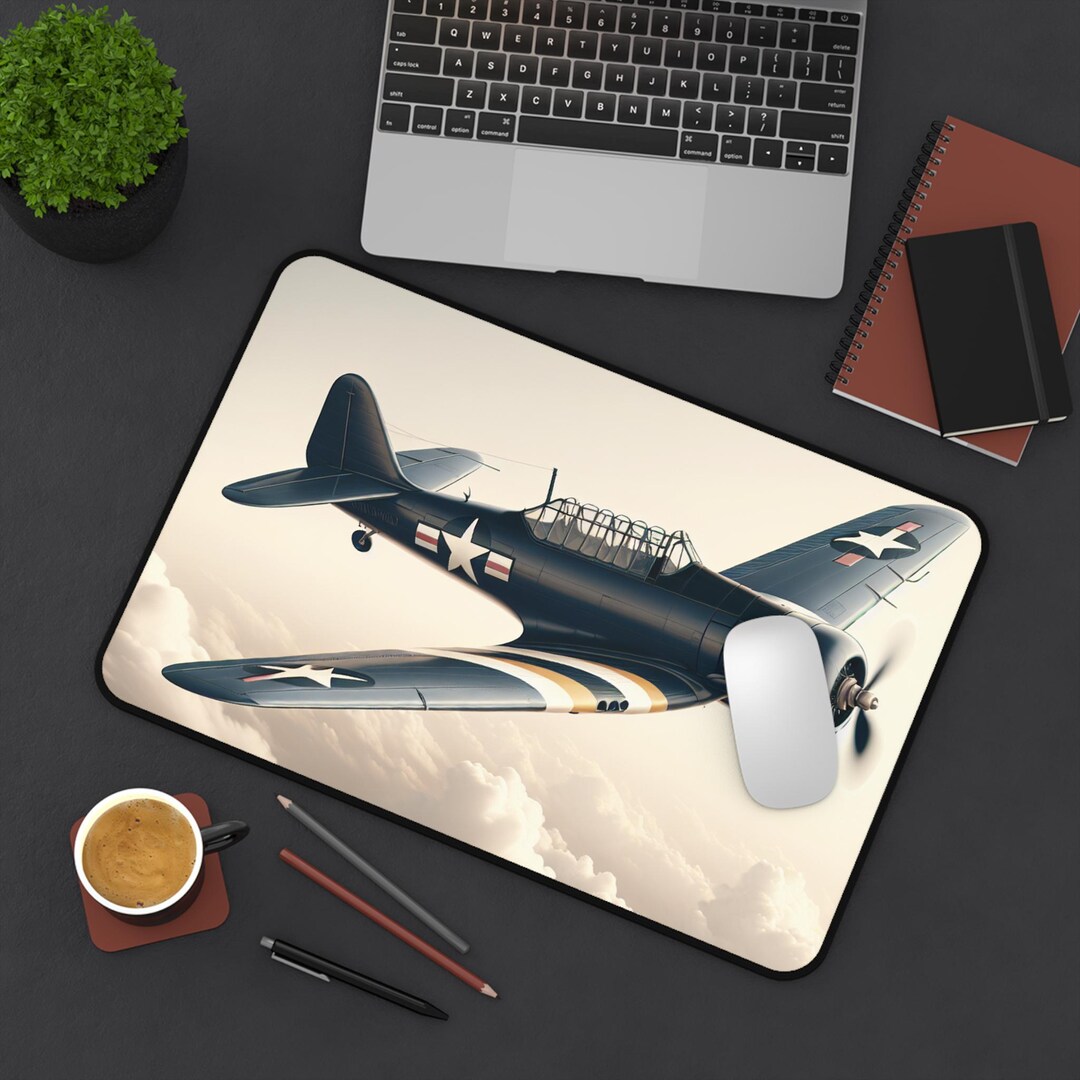Vintage Airplane Desk Mat: Neoprene Home Office Decor - Etsy