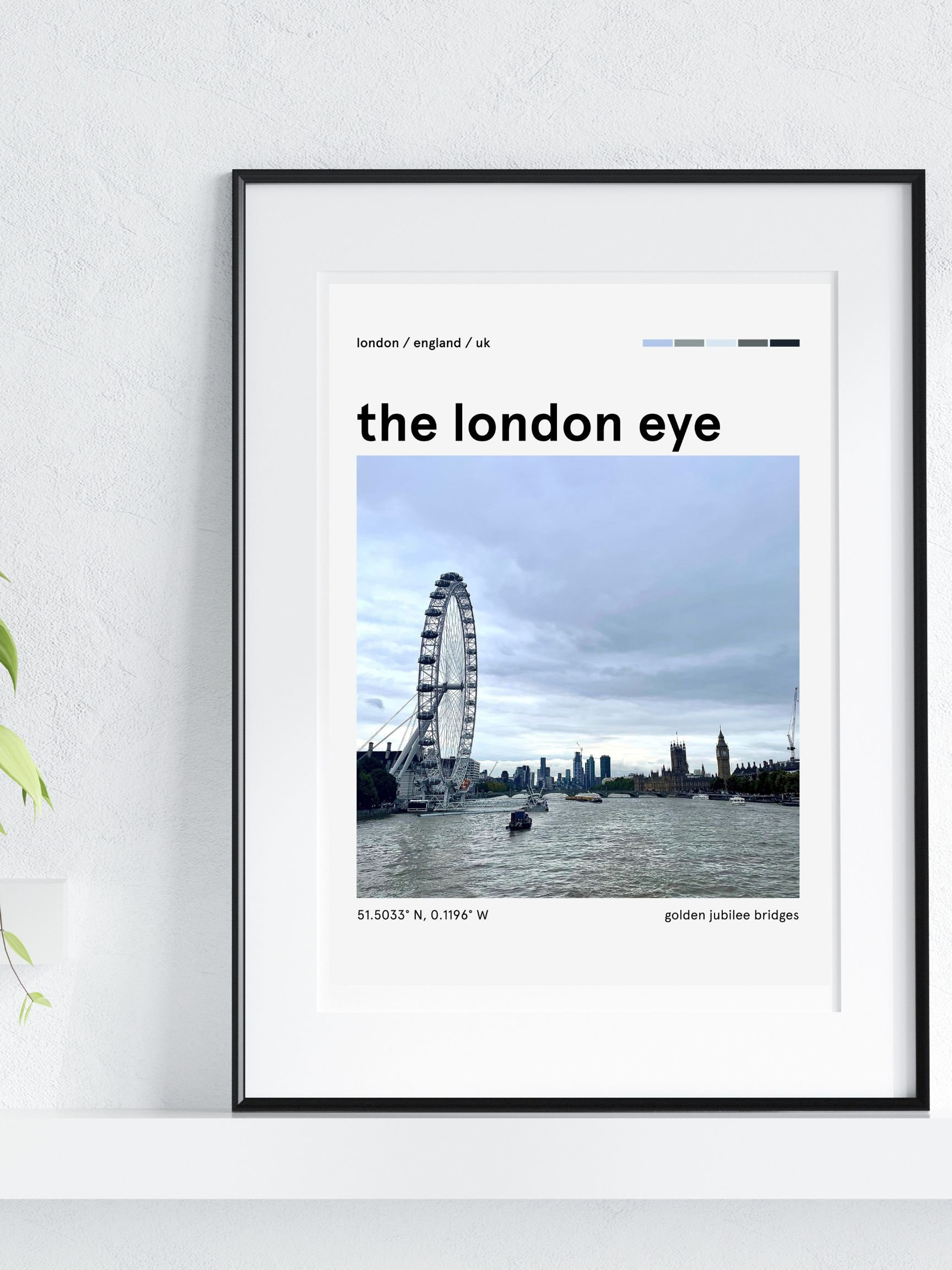 Mini Travel Poster, the London Eye, London, 8"x11", Travel Photography ...