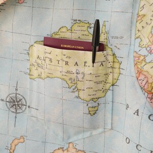 Men's Heavy Cotton World Map Shirt - Etsy