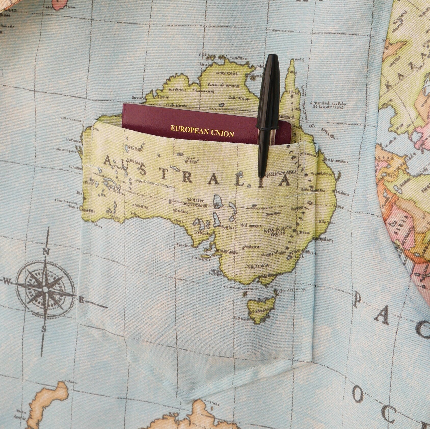 Men's Heavy Cotton World Map Shirt - Etsy