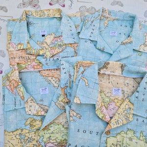 Men's Heavy Cotton World Map Shirt - Etsy