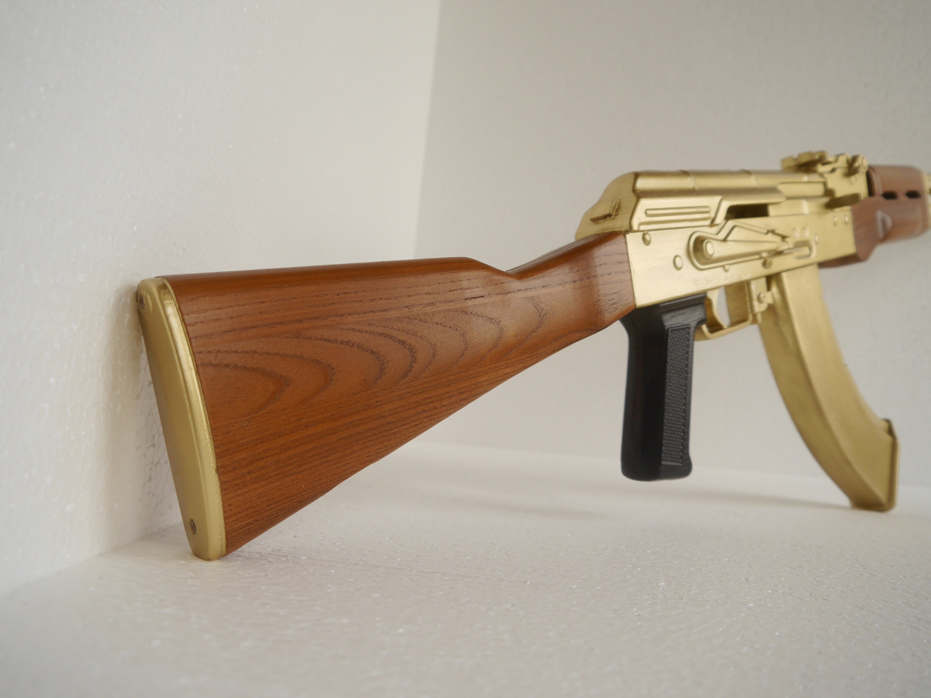 AKM Gold Kalashnikov Rifle Wooden Model Cosplay Accessory - Etsy
