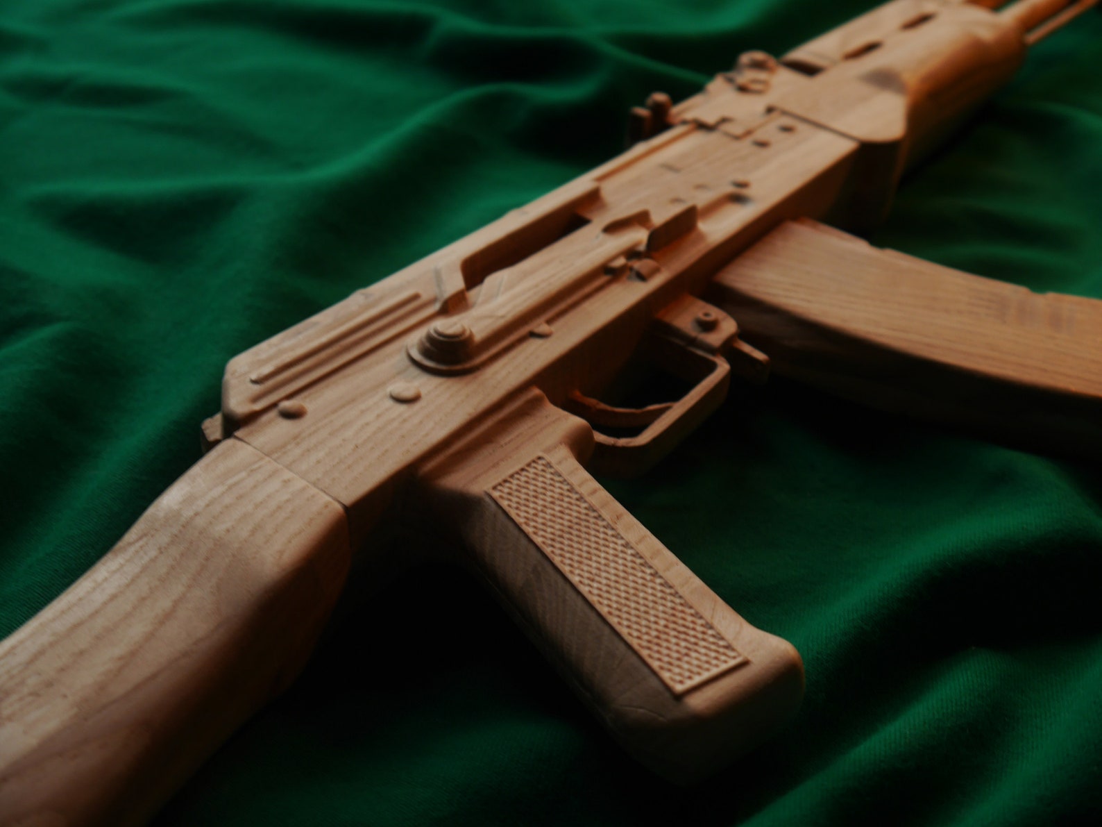 AKM Kalashnikov rifle wooden model cosplay accessory | Etsy