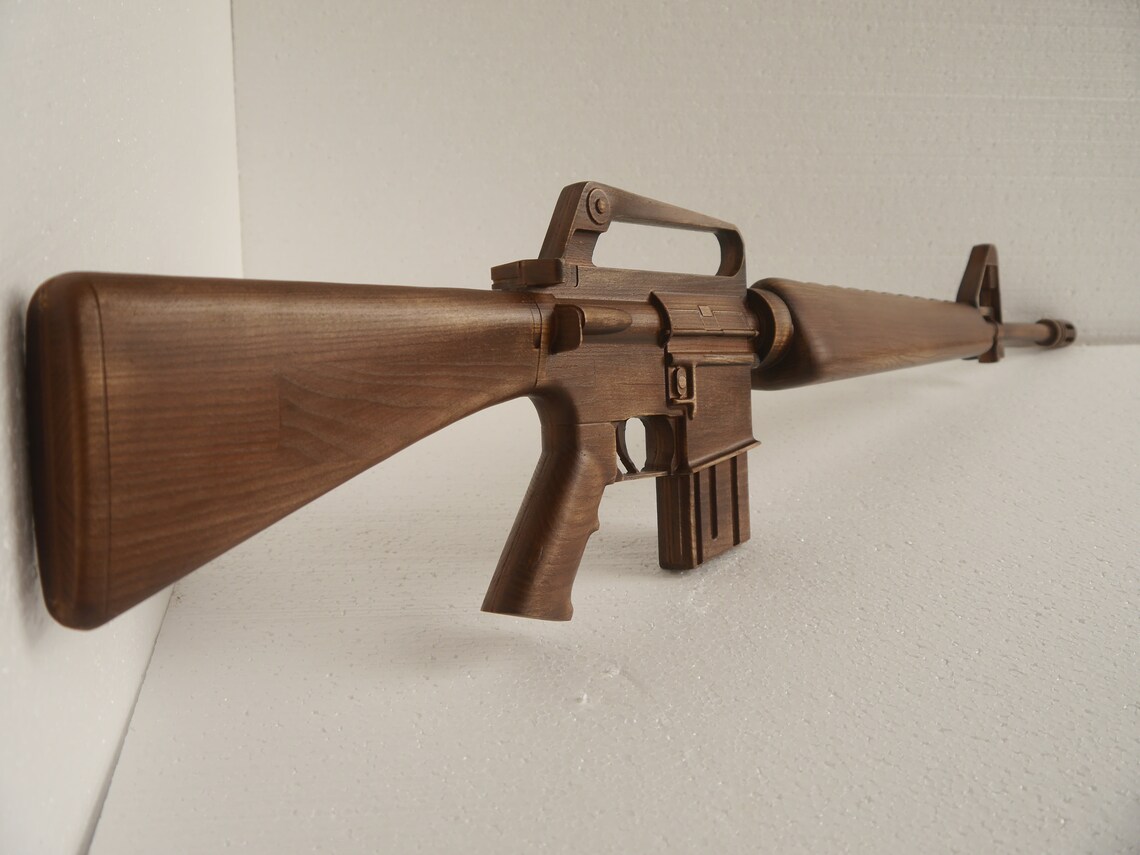 Colt M16A1 wooden model cosplay accessory Cosplay Prop | Etsy