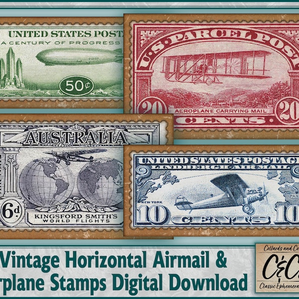 Airplane Stamps - Etsy
