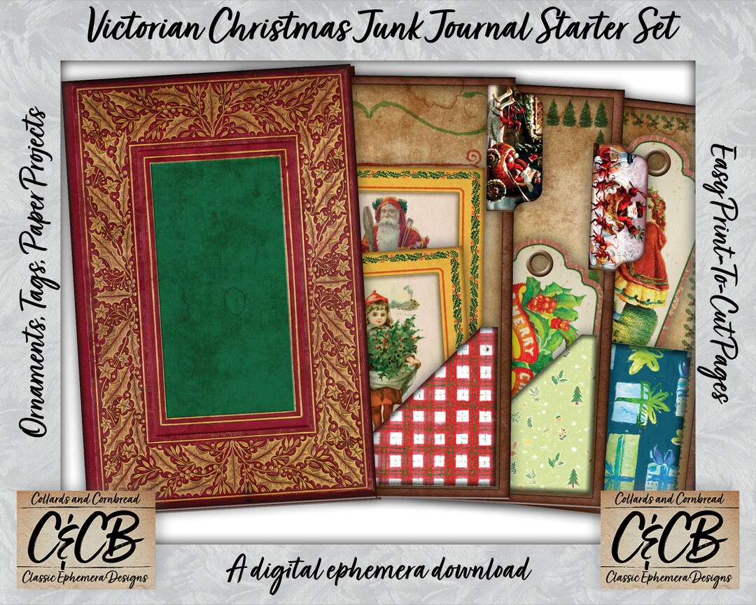 Victorian Christmas Junk Journal Starter Set (digital Download) - Etsy