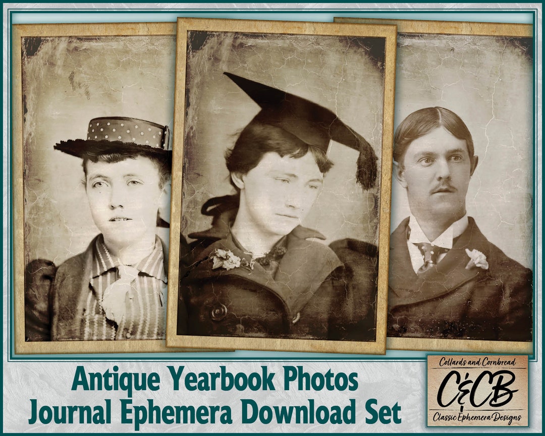 Antique Yearbook Student Graduation Photos Digital Download Set for ...