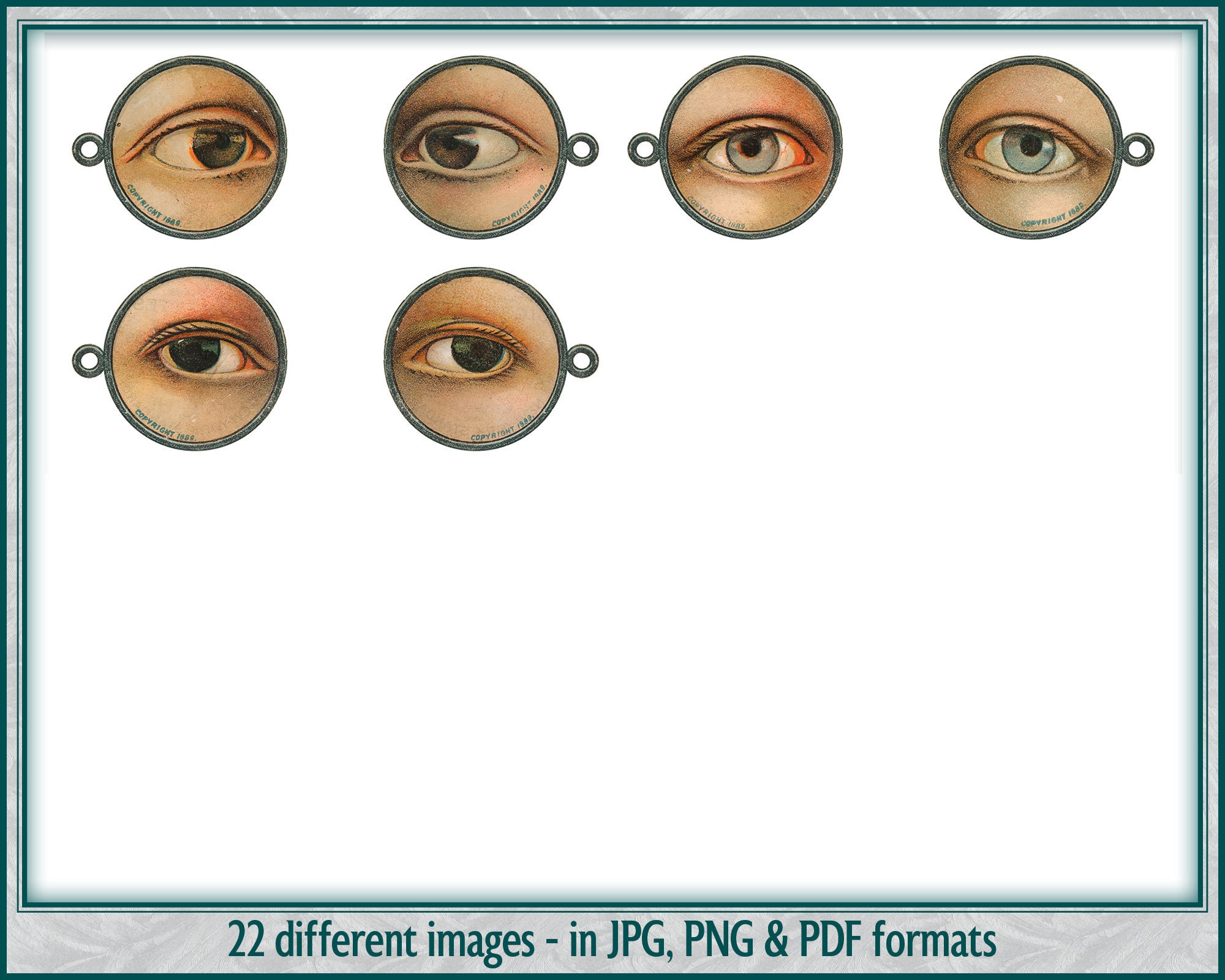 Antique Novelty Advertising Optometrist Monocle Eye Cards Digital ...