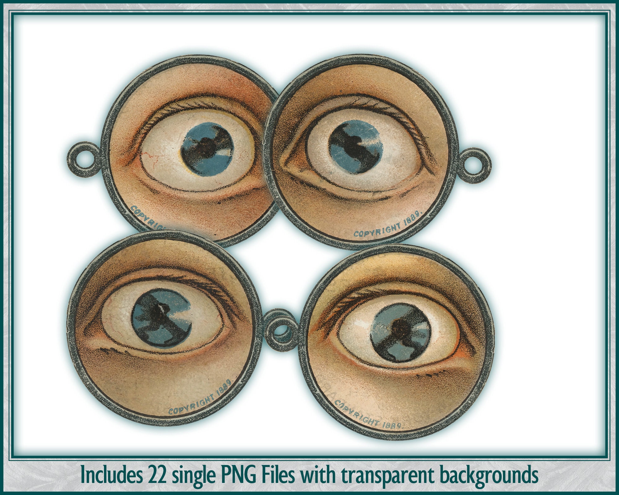 Antique Novelty Advertising Optometrist Monocle Eye Cards Digital ...