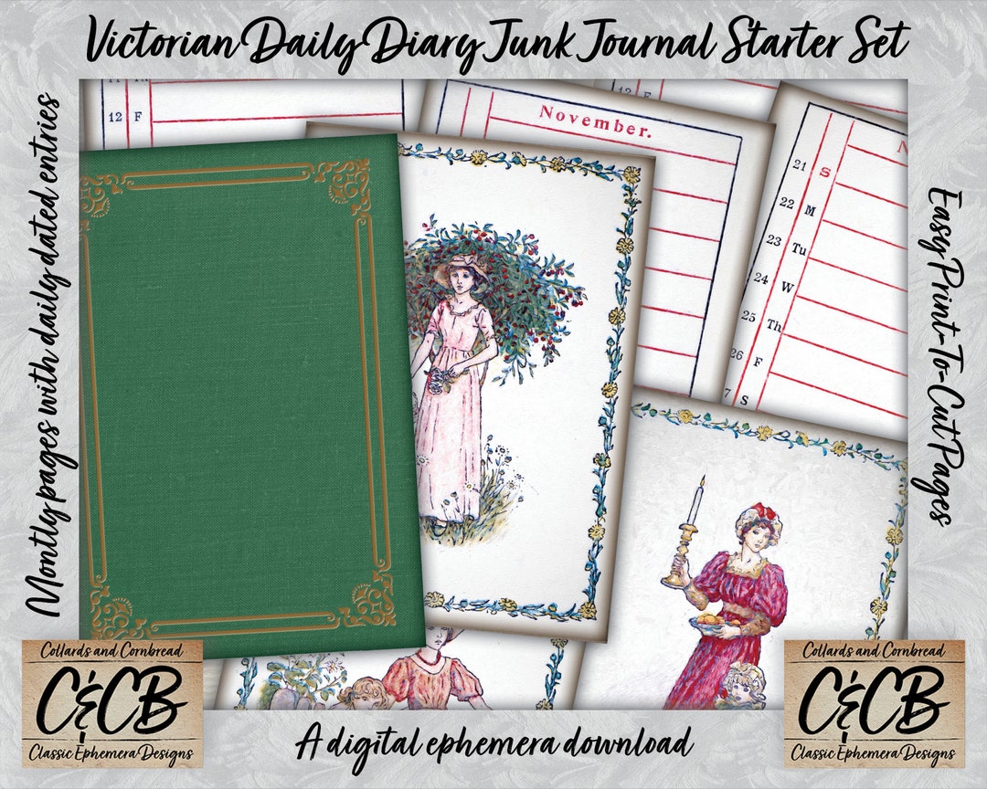 Victorian Secret Garden Diary Journal Digital Download Starter Pages ...