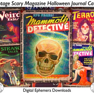 Scary Magazine Cover Halloween Cards Printable Digital | Etsy