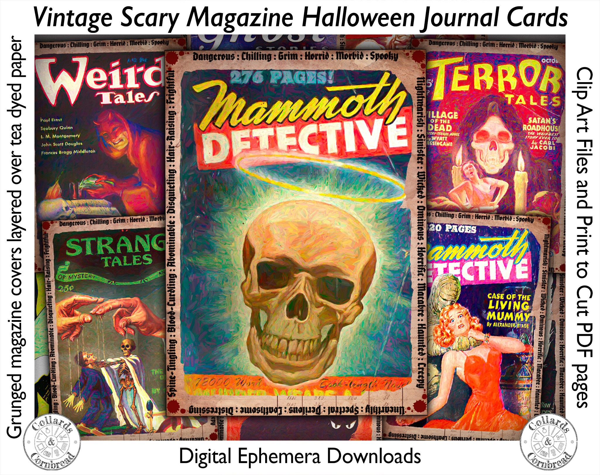 Scary Magazine Cover Halloween Cards Printable Digital - Etsy