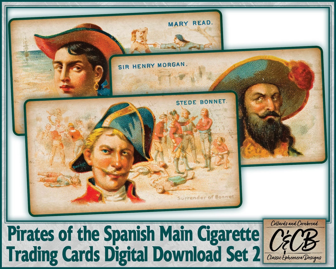 Pirates of the Spanish Main Trading Cards, Vintage Ephemera (digital ...