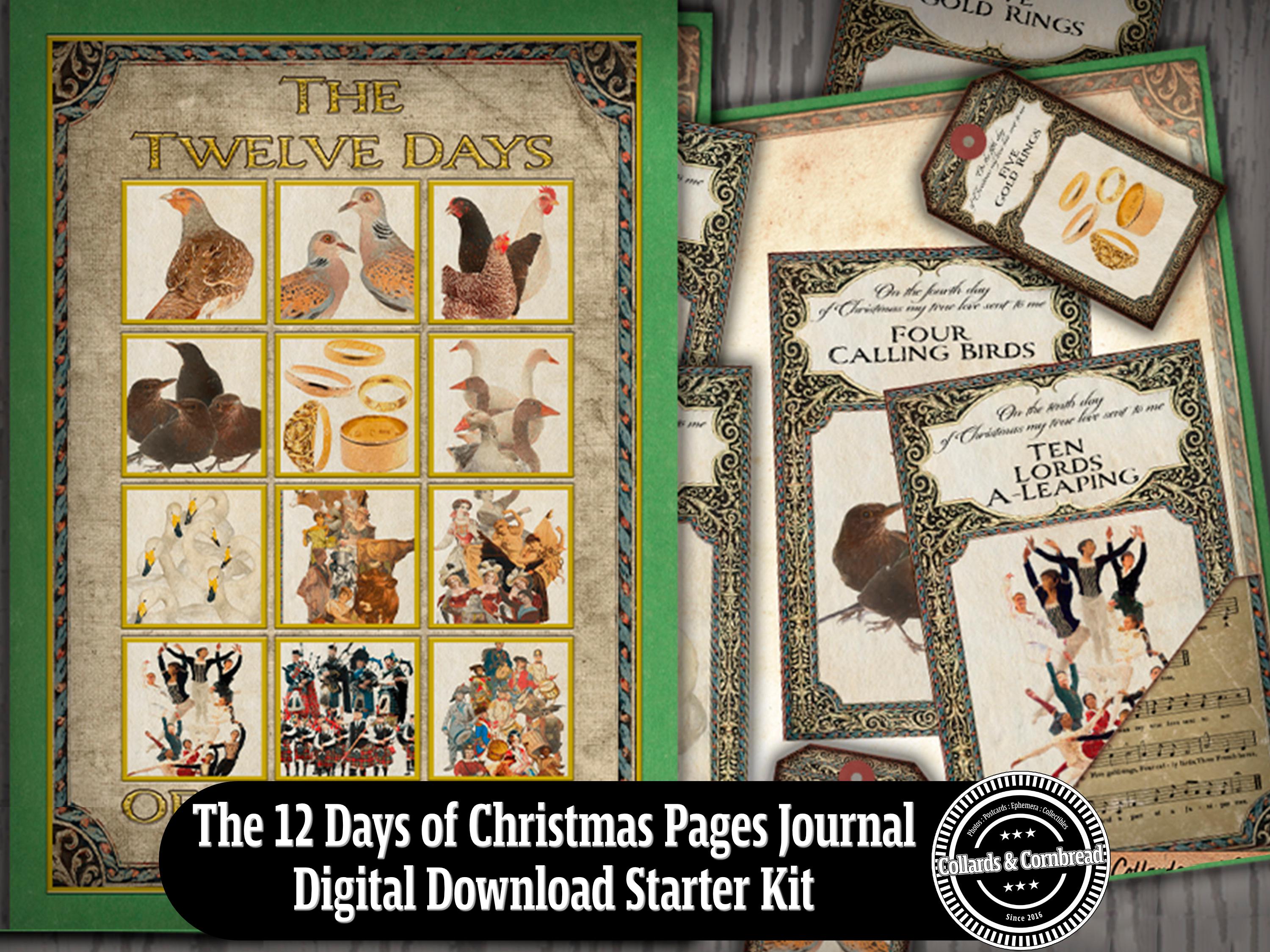 Twelve Days of Christmas Journal Starter Kit Printable Digital Download ...