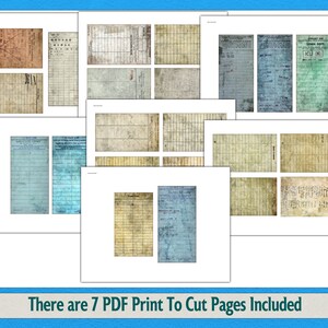 Grunged Library Due Date Slips Printable Digital Download Ephemera Card ...