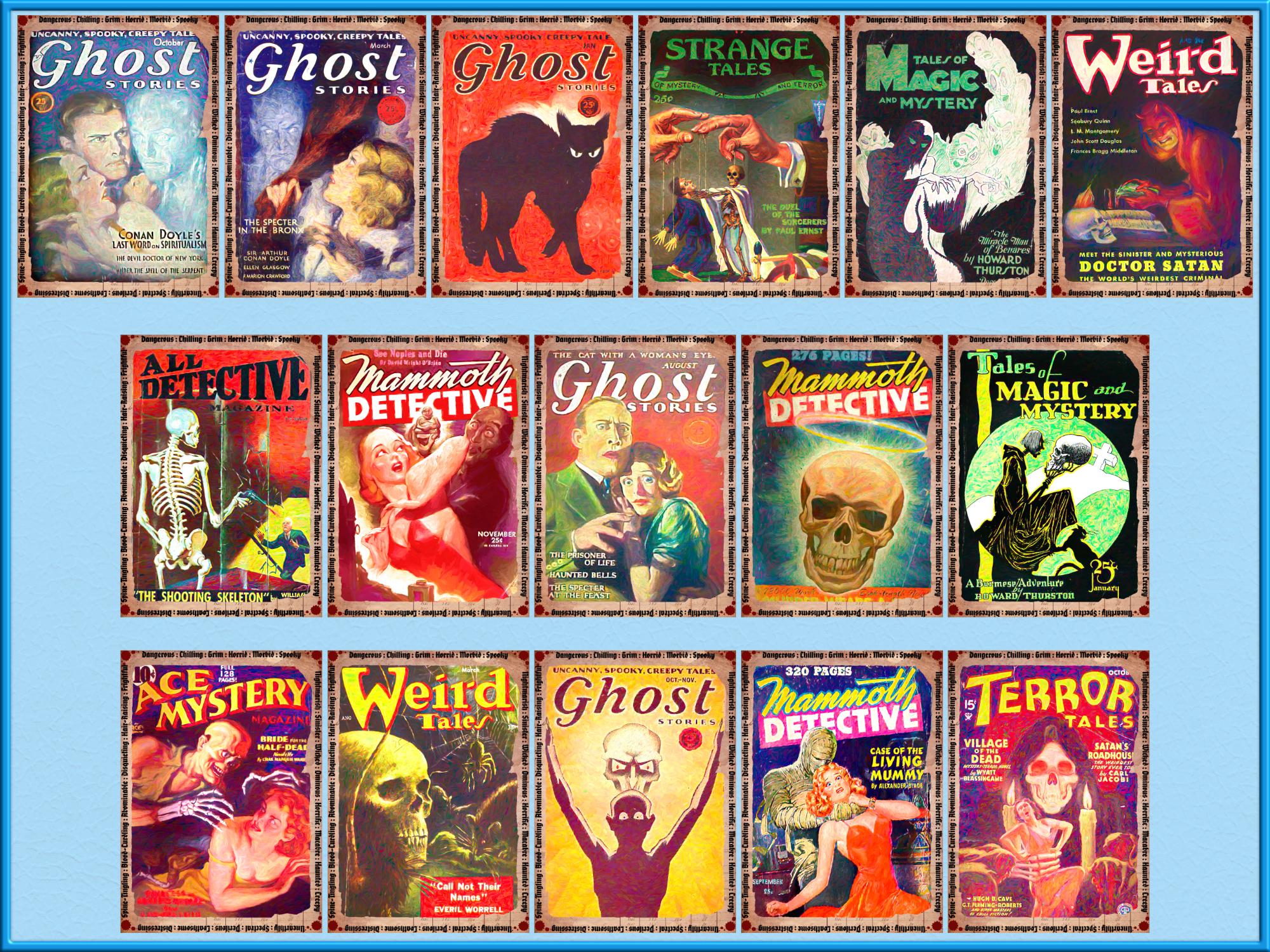 Scary Magazine Cover Halloween Cards Printable Digital Download ...