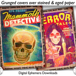 Scary Magazine Cover Halloween Cards Printable Digital | Etsy