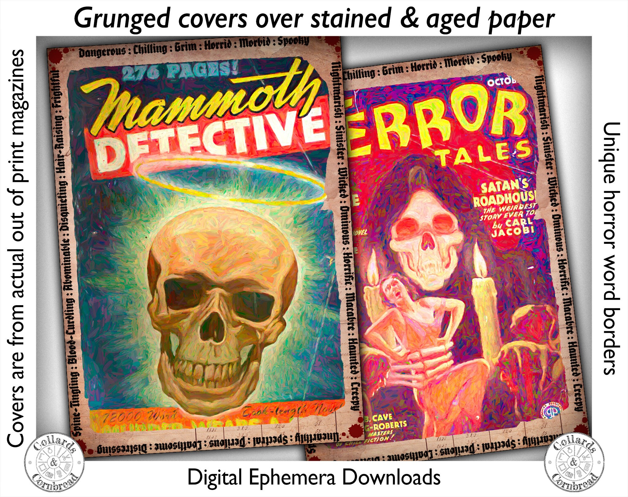 Scary Magazine Cover Halloween Cards Printable Digital - Etsy