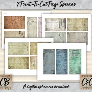 Grunged Library Due Date Slips Printable Digital Download | Etsy