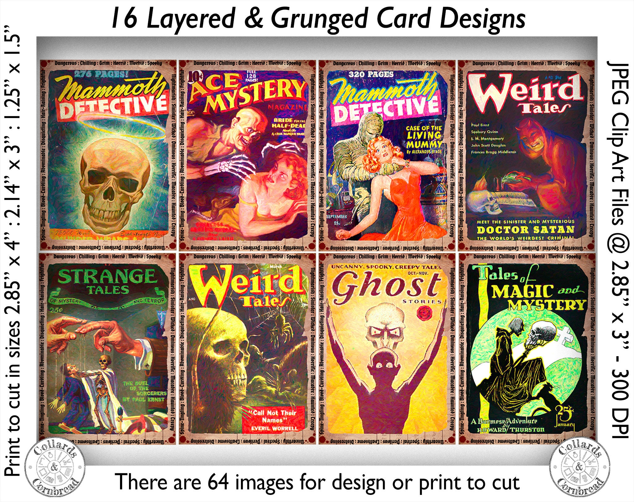 Scary Magazine Cover Halloween Cards Printable Digital - Etsy